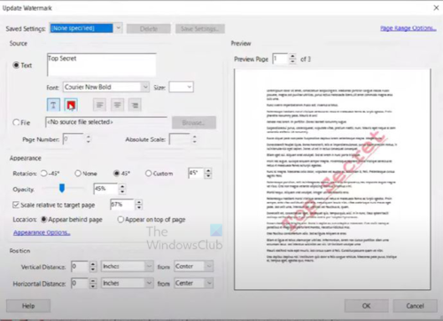 How to add, update or remove a watermark in Acrobat
