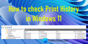 How to check Print History in Windows 11/10
