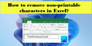 How to remove Non-printable Characters in Excel?