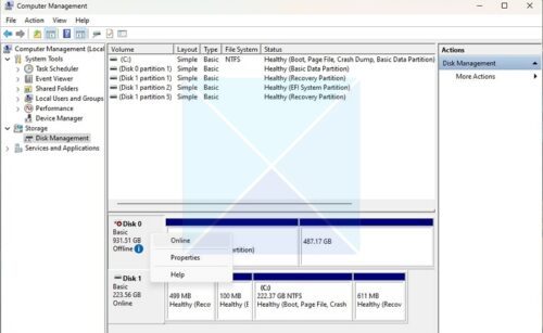 Hard Drive missing after cloning in Windows 11
