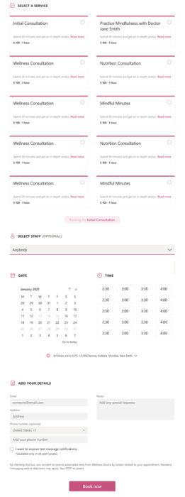 How to customize and publish a Microsoft Bookings page?