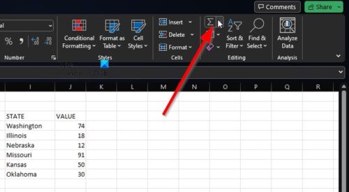 How to count cells in Excel using COUNT Function