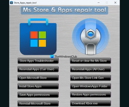 Free Microsoft Store and Apps Repair Tool for Windows 11/10