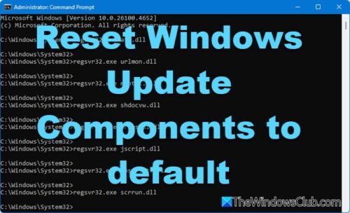 How to reset Windows Update components in Windows 11/10