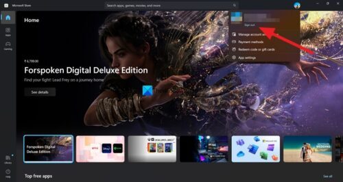 Fix There has been an error in Microsoft Store