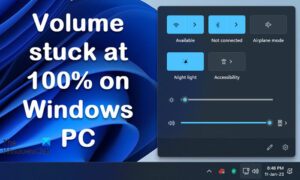 Volume stuck at 100% on Windows 11/10