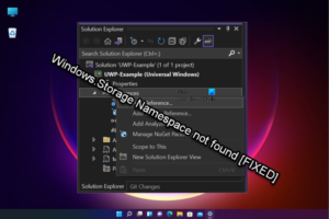 Windows.Storage Namespace not found [Fixed]