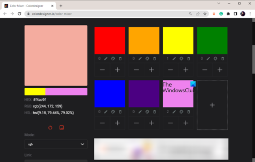 Best free Color Mixing apps and online tools for Windows 11/10