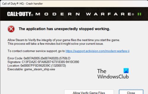 Fix Error Code 0x887A0005 in Call Of Duty Warzone 2 and MW2