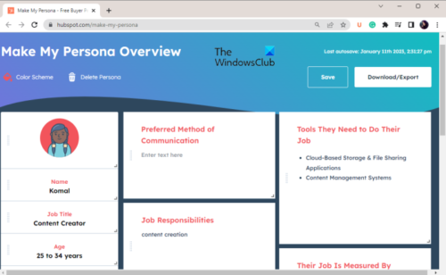 Best free User Persona Tools and Templates