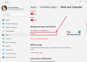 Outlook app Notifications not working in Windows 11