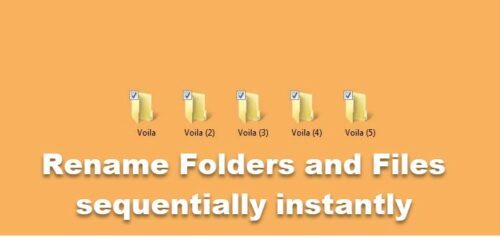 How to rename Folders and Files in serial order instantly in Windows 11