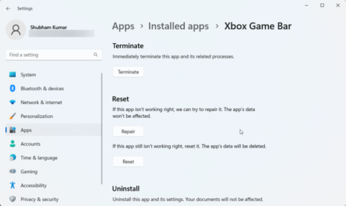 Fix Xbox Game Bar Record button greyed out
