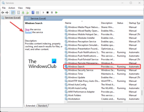 Search bar crashing or not working in Windows 11