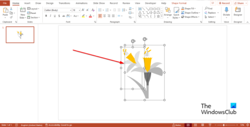 How to change Color of part of a picture in PowerPoint
