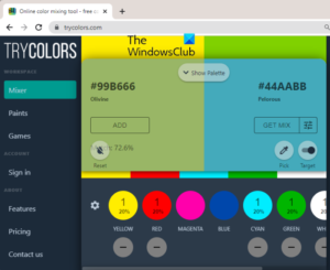 Best free Color Mixing apps and online tools for Windows 11/10