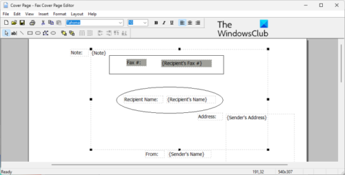 How to open and use Fax Cover Page Editor in Windows 11?