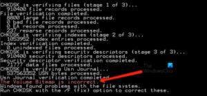 The Volume Bitmap is incorrect when running CHKDSK
