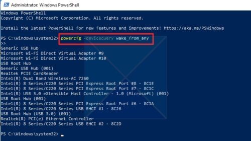 Check which Devices CAN wake your computer from Sleep Mode