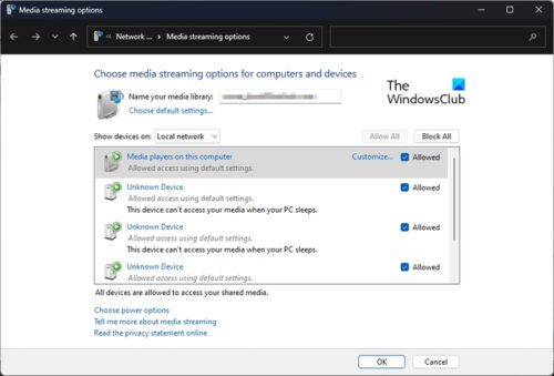 How to Allow or Block DLNA Device in Windows 11