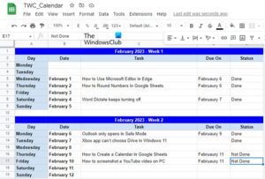 How to Create a Calendar in Google Sheets