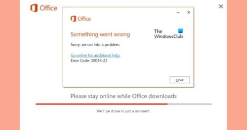 Fix Error 30016-22 when installing Office