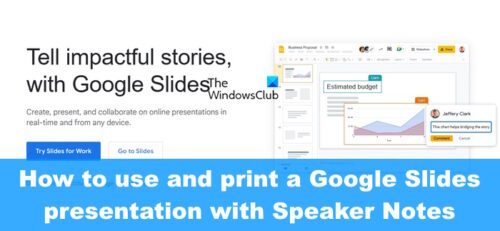 How to use and print Google Slides with Speaker Notes