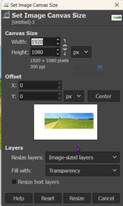 How to resize images in GIMP