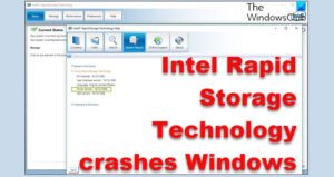 Intel Rapid Storage Technology crashes computer
