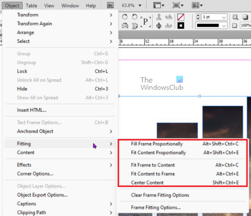 How to place One Image into Multiple Frames in InDesign