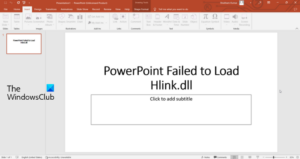 Fix PowerPoint failed to load Hlink.dll