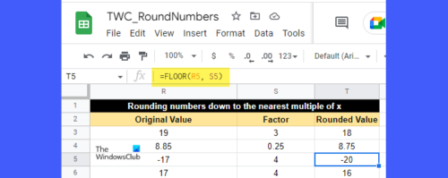 How to Round Numbers in Google Sheets