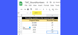 How to Round Numbers in Google Sheets