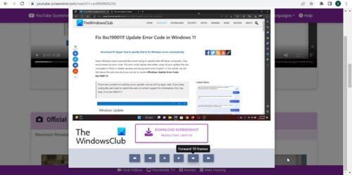 How to screenshot a YouTube video on PC