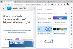 How to enable & use Split Screen in Edge browser