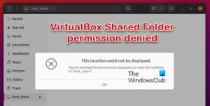 VirtualBox Shared Folder permission denied in Windows 11