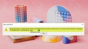 Word cannot save or create this file Normal.dotm Error