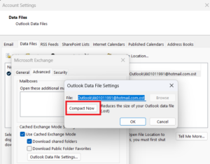 Outlook Quota Exceeded, The account is above quota limits