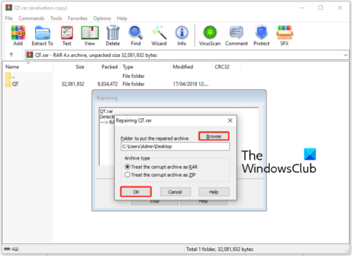 Fix Checksum Error in WinRAR extraction
