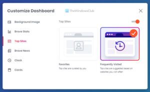 How to customize Brave browser New Tab page