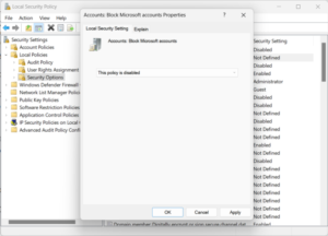 Can't change Local account to Microsoft account, 0x80010002
