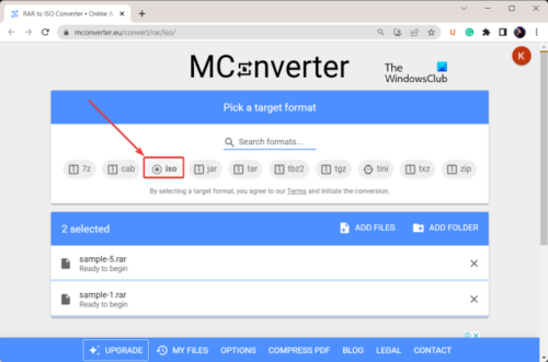 How to convert RAR to ISO in Windows 11/10?