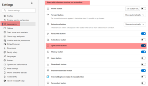 How to enable & use Split Screen in Edge browser