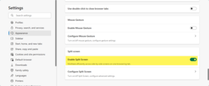 How to enable & use Split Screen in Edge browser