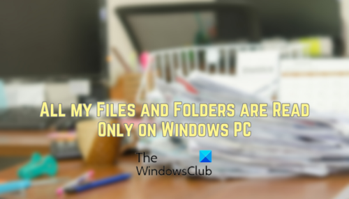 All my Files and Folders are Read Only in Windows 11