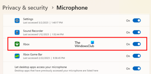 Microphone is not working in Xbox app on Windows 11/10