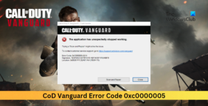 Fix CoD Vanguard Error Code 0xc0000005 on PC