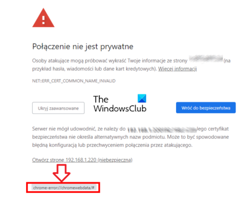 Fix Chrome-error://chromewebdata/ on PC