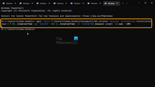 How To Get Folder Size Using Powershell In Windows 1110