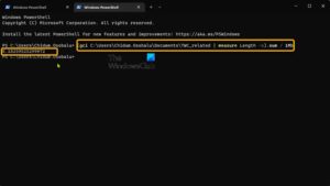 How to get Folder Size using PowerShell in Windows 11/10